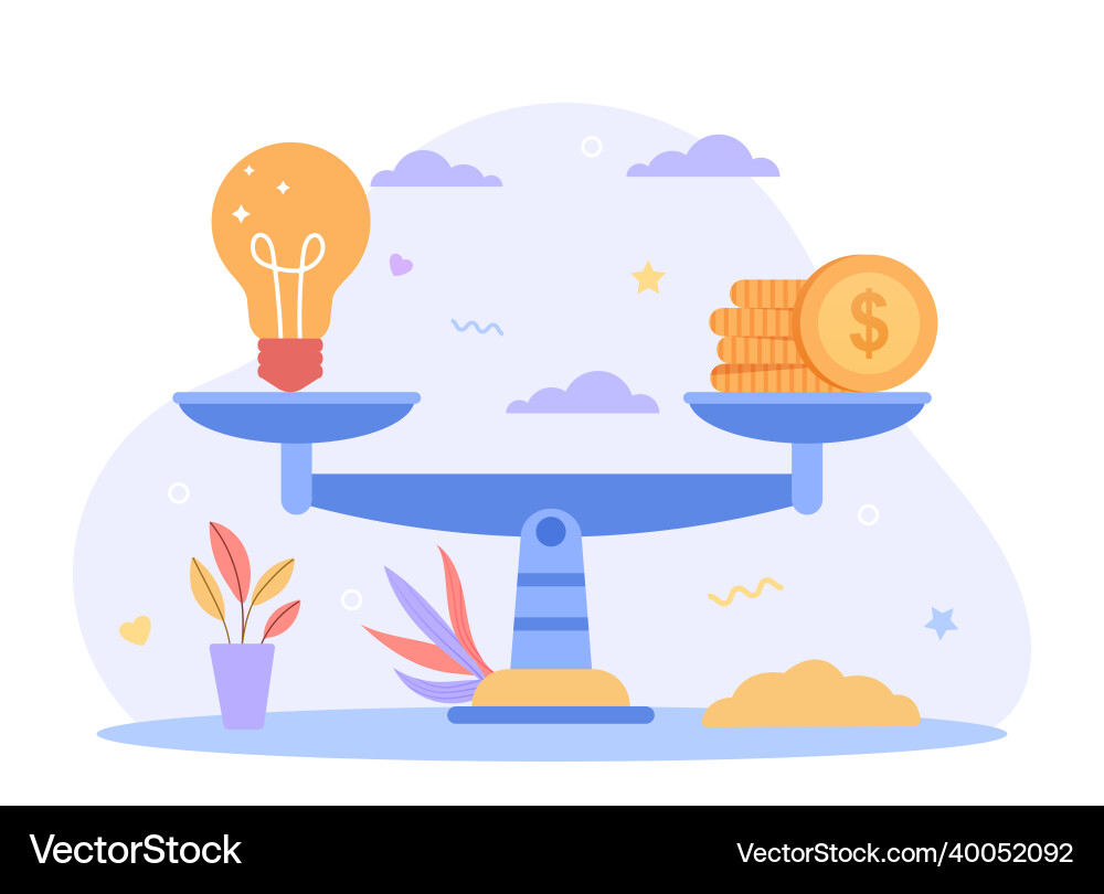 Investment and startup valuation presentation Vector Image