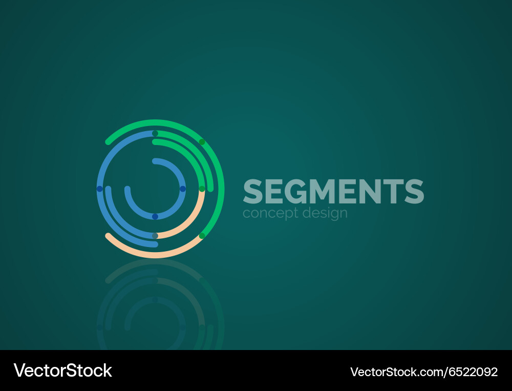 Outline minimal abstract geometric logo Royalty Free Vector