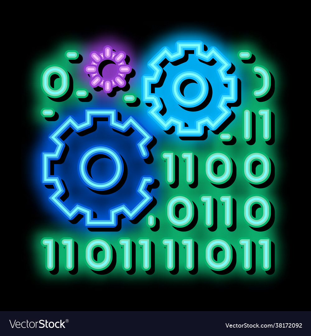 Programming and coding process machine learning Vector Image