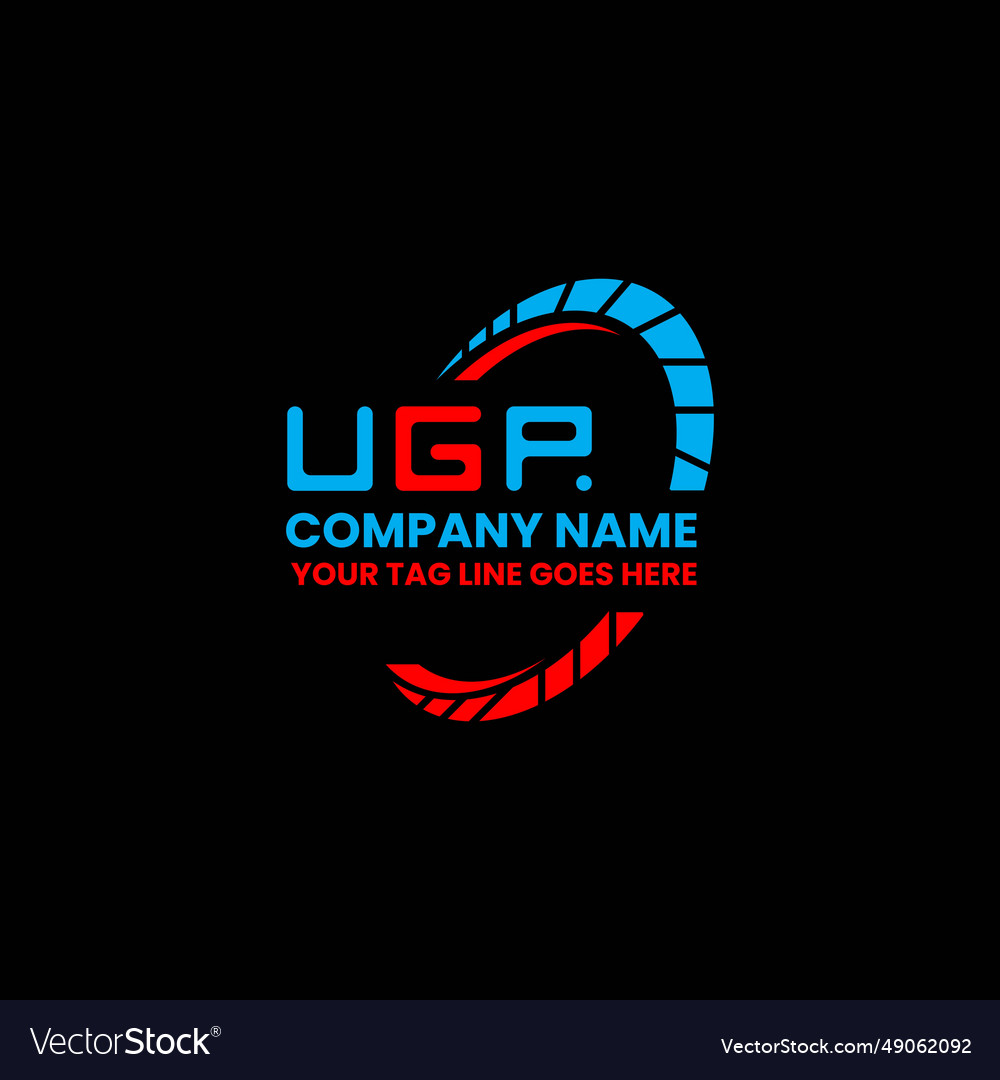 Ugp letter logo design simple and modern Vector Image