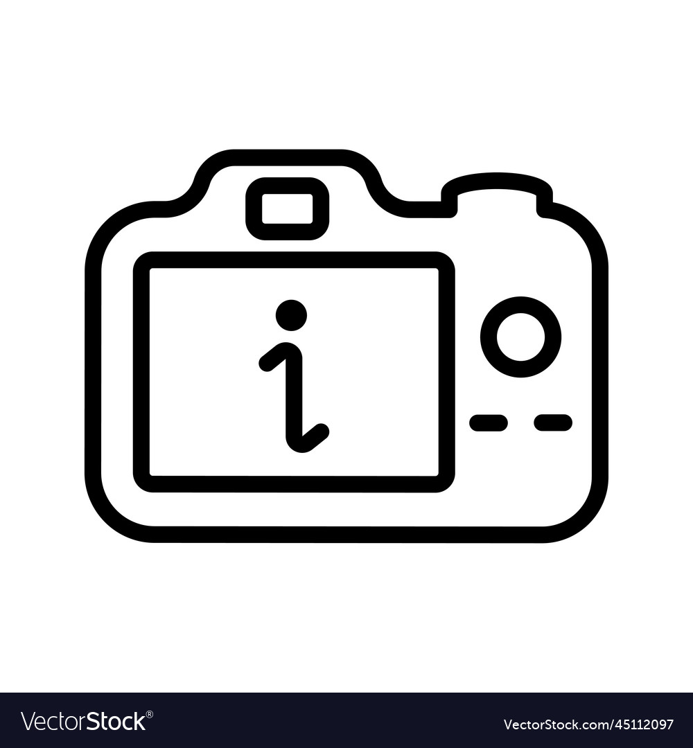 Camera information icon Royalty Free Vector Image