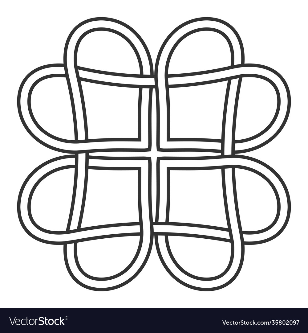 Celtic knot hearts pattern Royalty Free Vector Image
