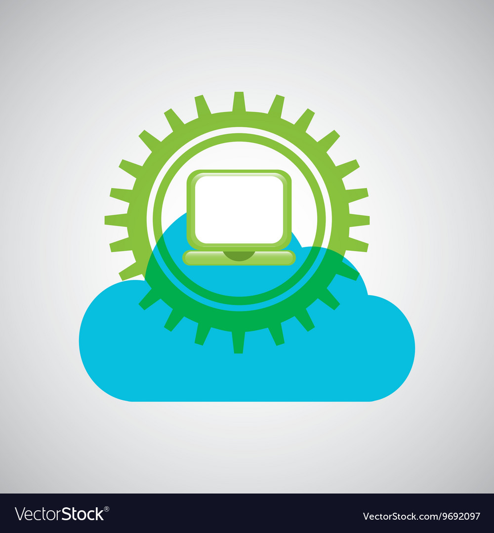 Cloud laptop icon Royalty Free Vector Image - VectorStock