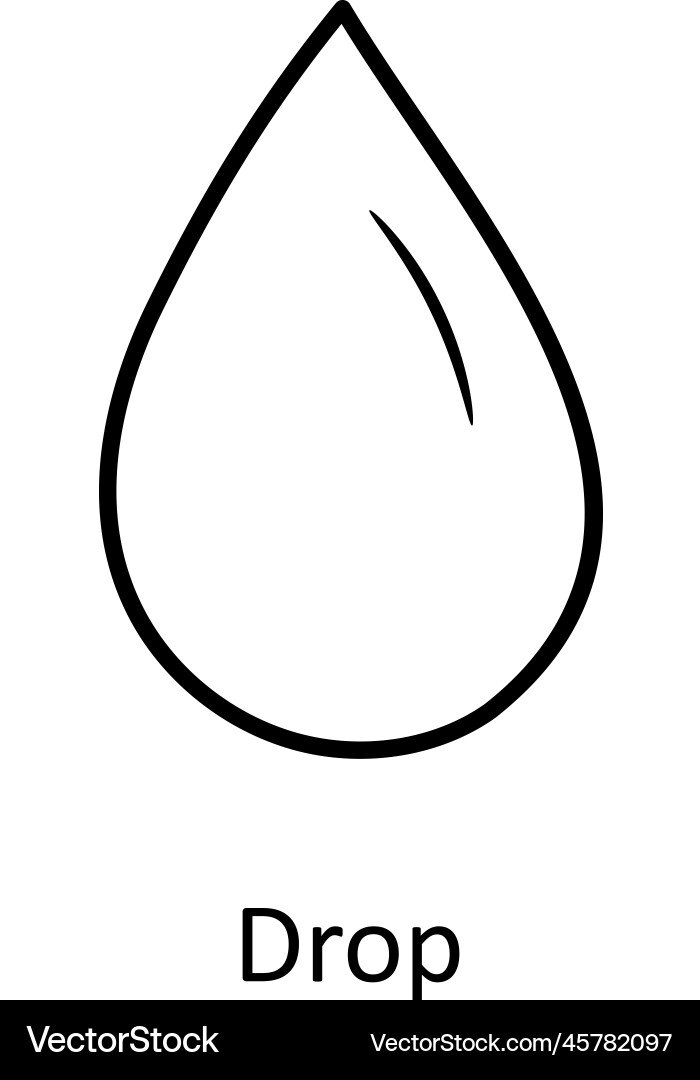 Drop outline icon design natu Royalty Free Vector Image
