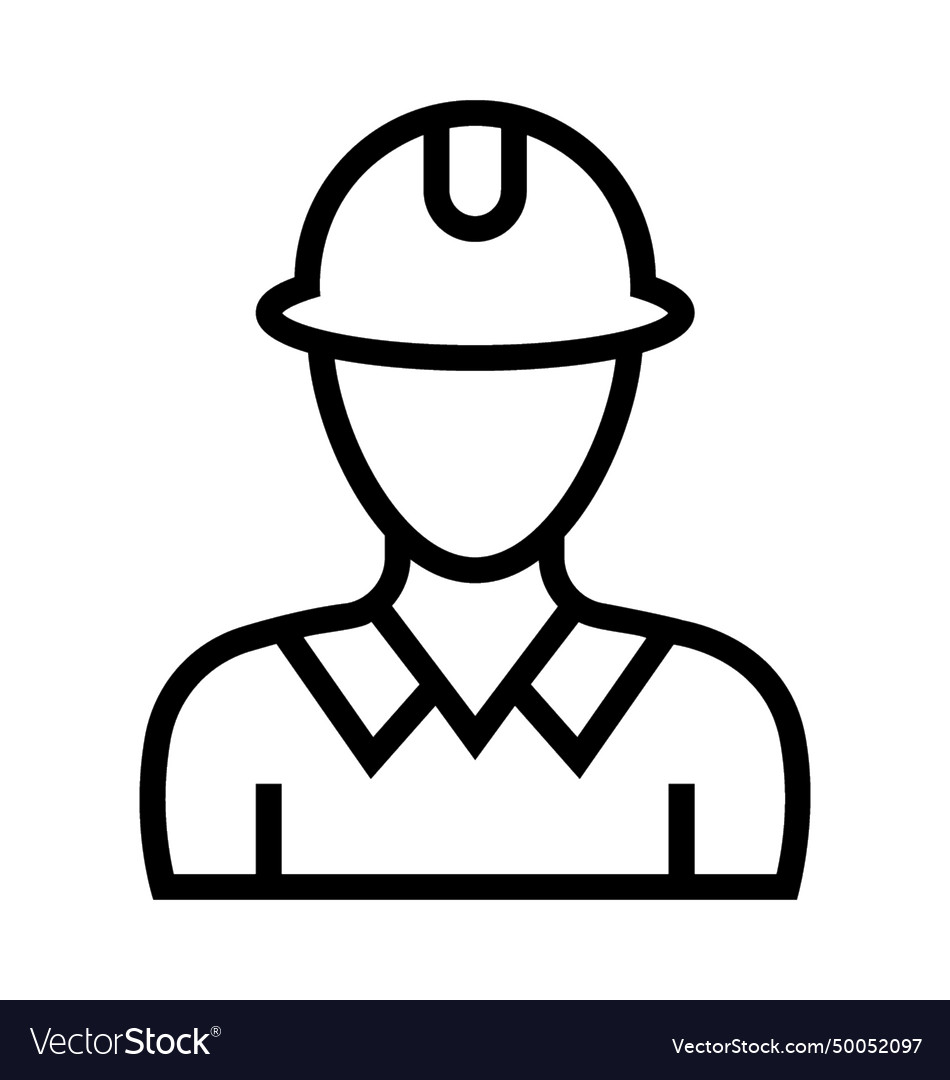 Engineer line icon Royalty Free Vector Image - VectorStock