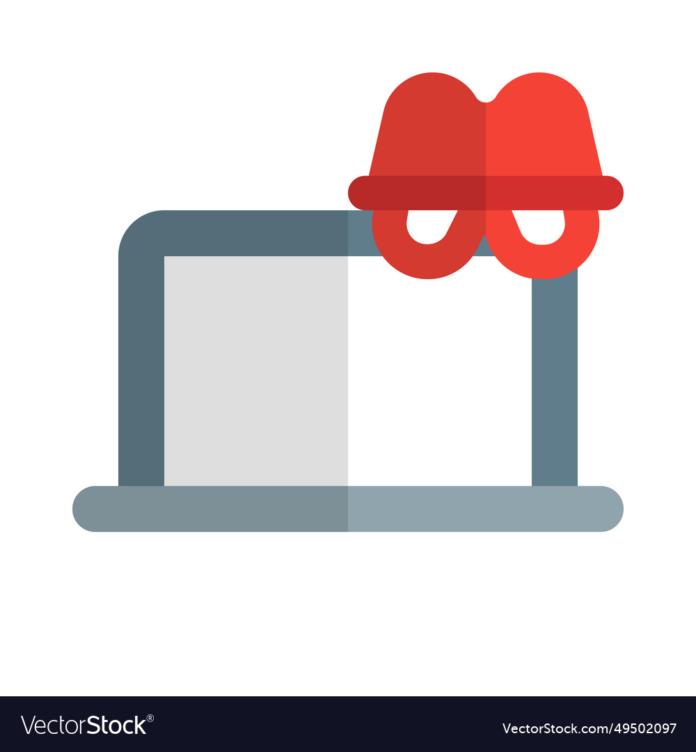 Hacker tapping into laptop for personal data Vector Image