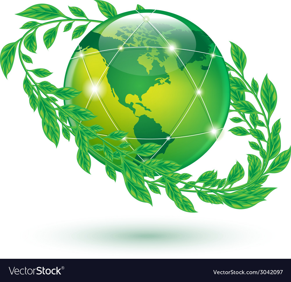 Leaf earth Royalty Free Vector Image - VectorStock