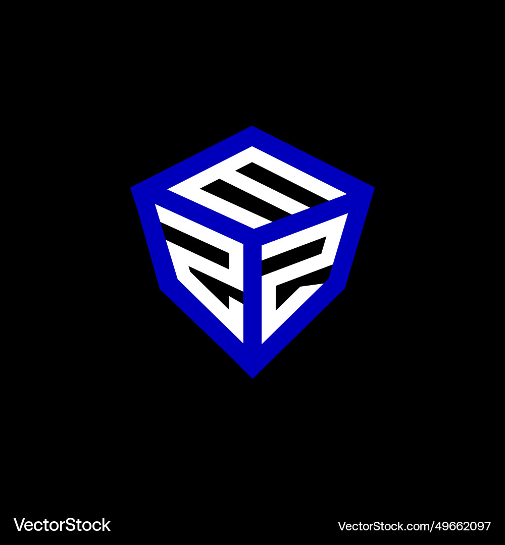 Mzz letter logo design simple and modern Vector Image