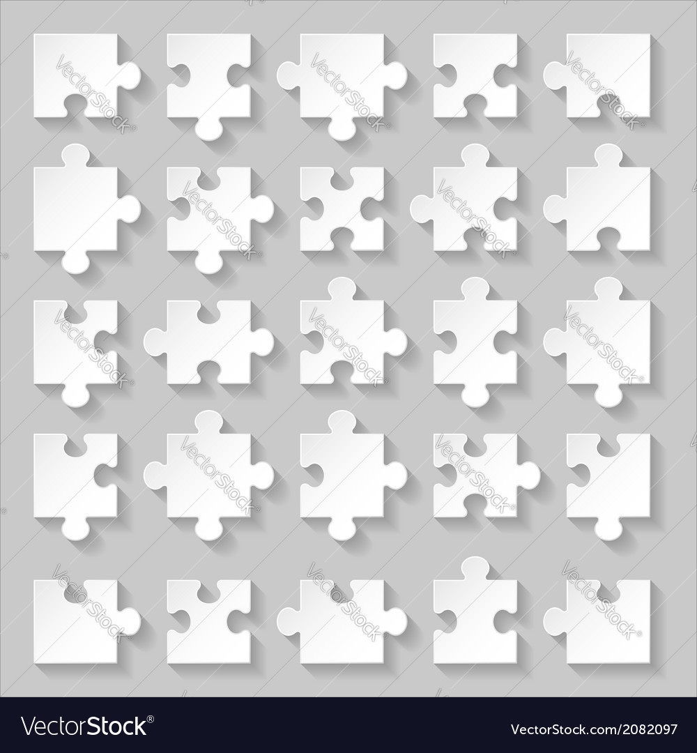 Puzzle set Royalty Free Vector Image - VectorStock