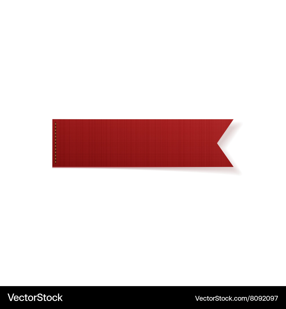 Red paper ribbon for your design Royalty Free Vector Image