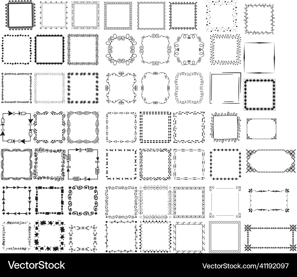 Square frame svg frames svg frame svg png dxf Vector Image