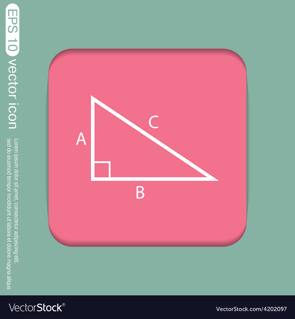 Triangle math symbol icon geometry learning Vector Image