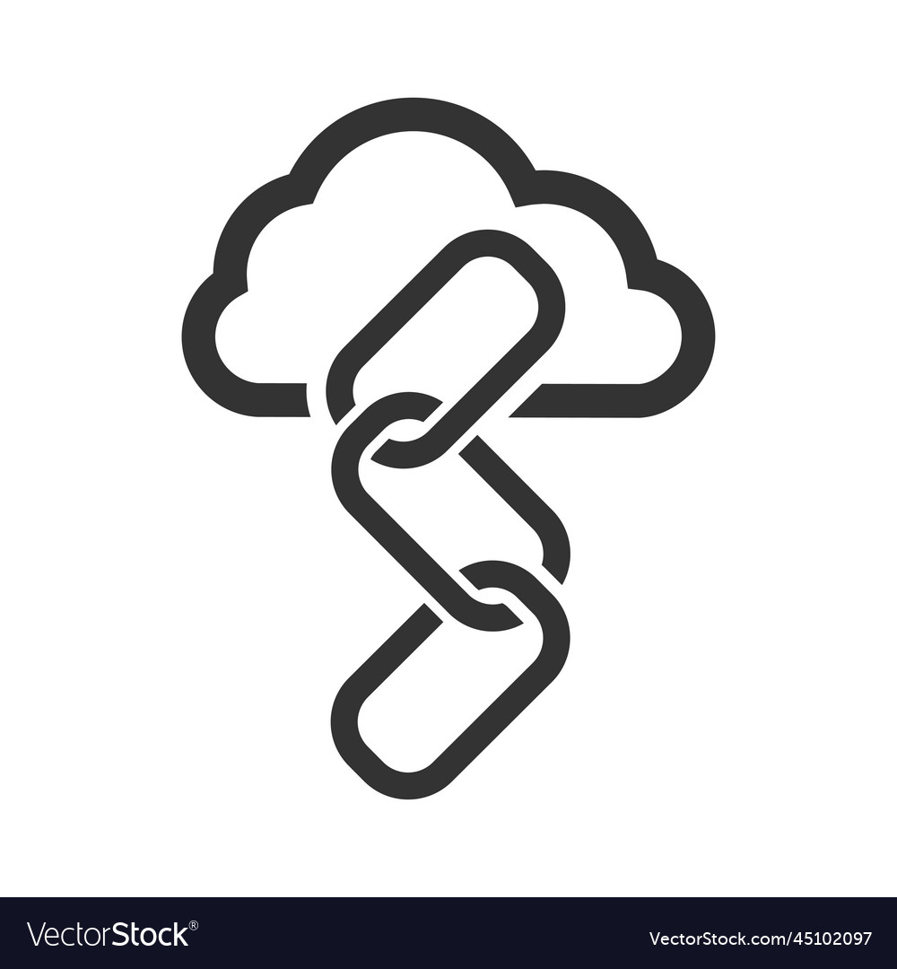 Url cloud link icon Royalty Free Vector Image - VectorStock