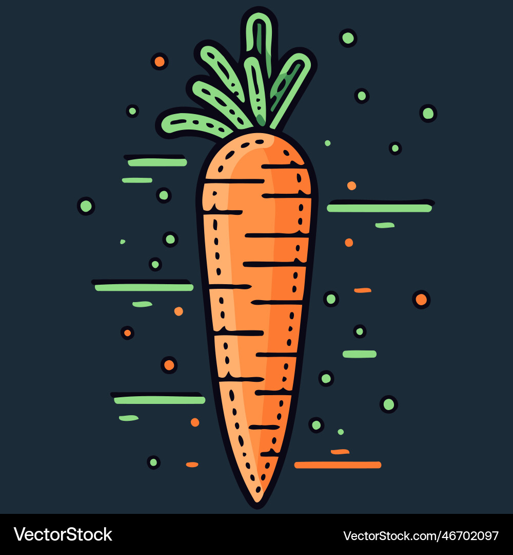 Vegetable food a carrot Royalty Free Vector Image