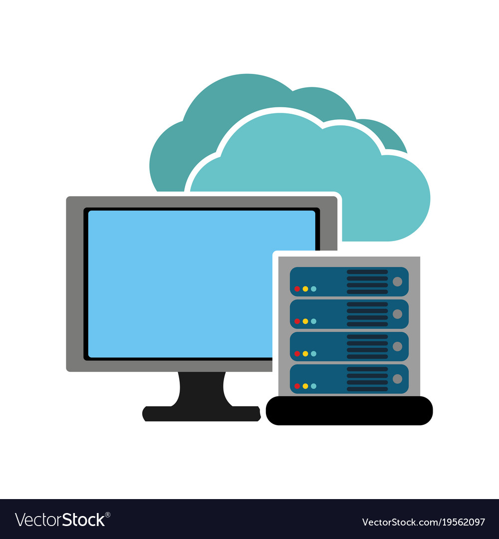 Web hosting design Royalty Free Vector Image - VectorStock