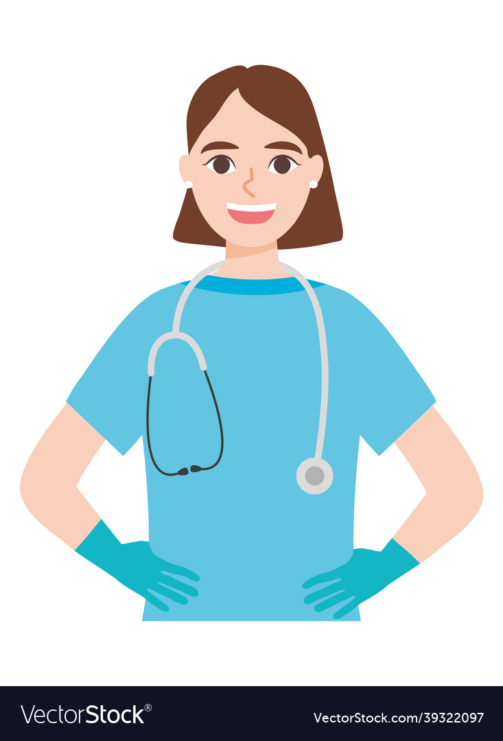 Woman Doctor Icon Royalty Free Vector Image Vectorstock