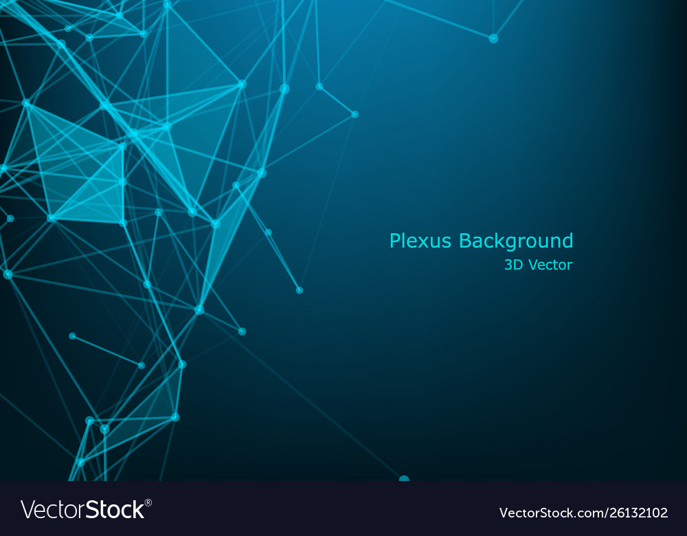 Abstract particles and lines plexus effect Vector Image