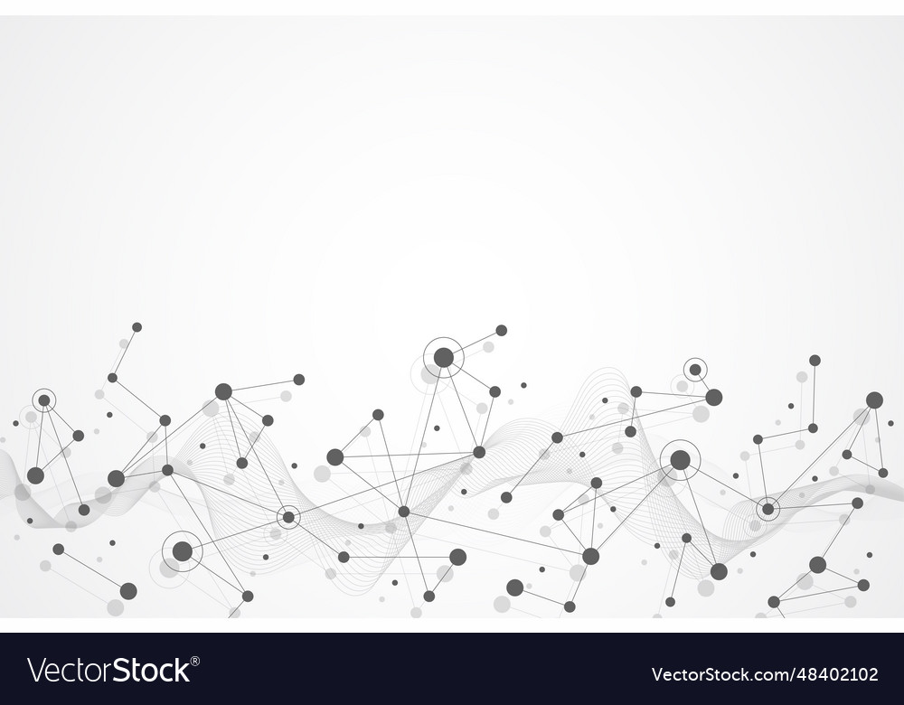 Abstract technology dot and line connection Vector Image