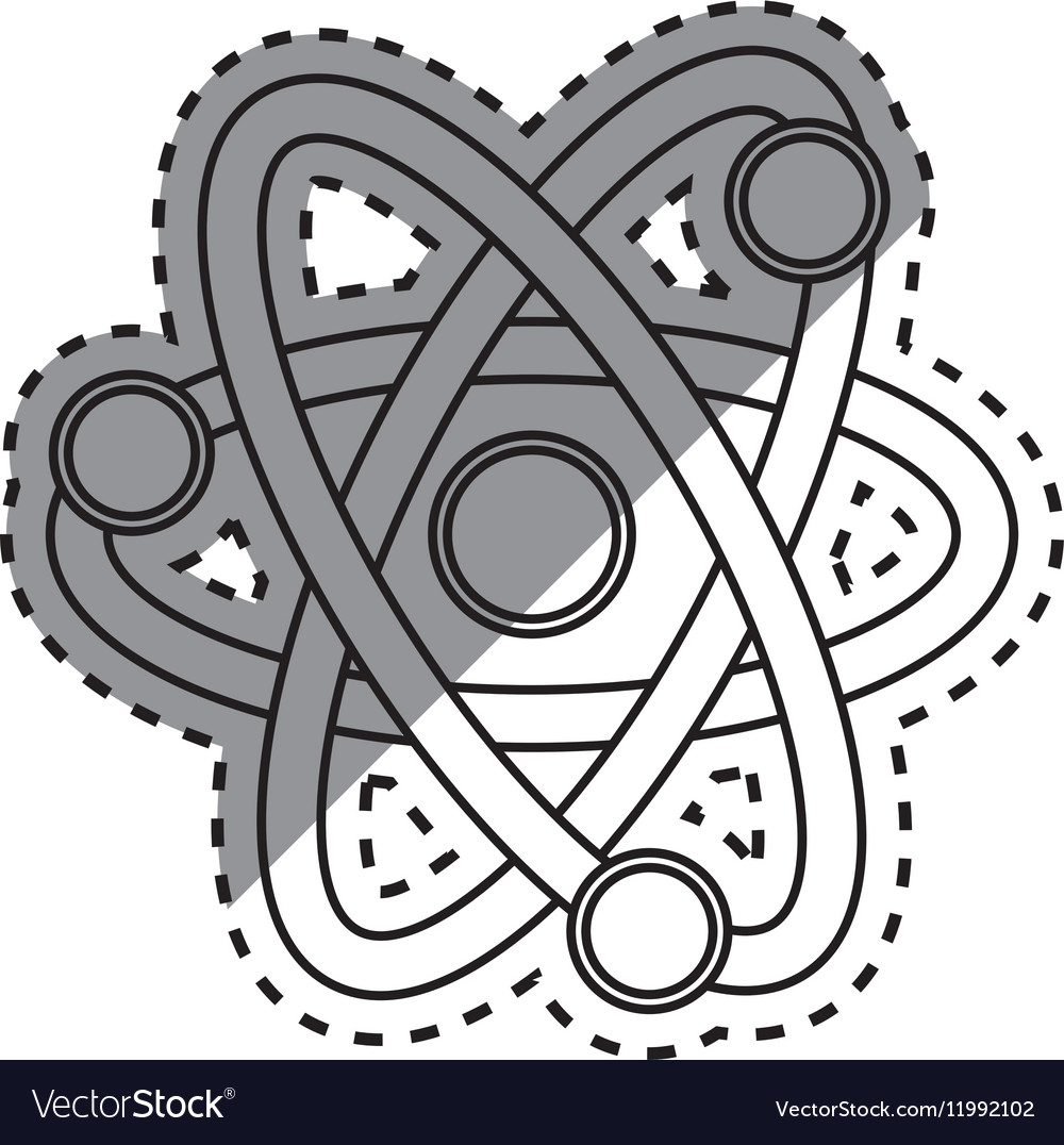 Atom science chemistry Royalty Free Vector Image