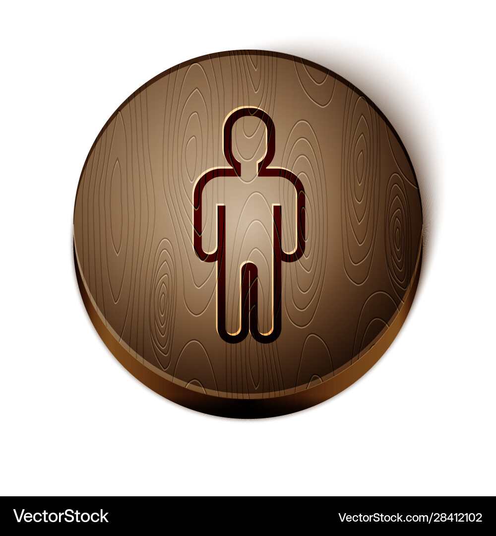 Brown line user man in business suit icon Vector Image