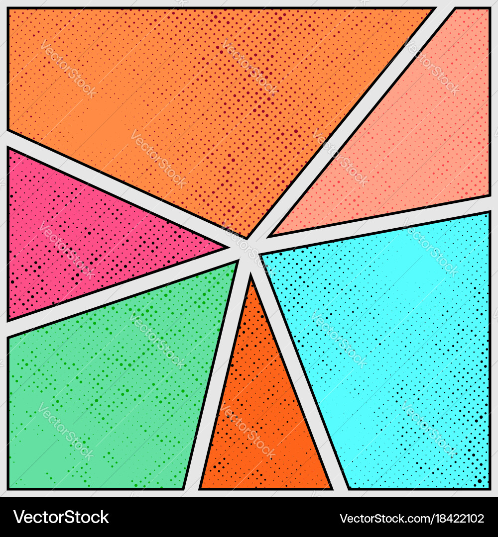 Colorful bright old style comic strip page cover Vector Image