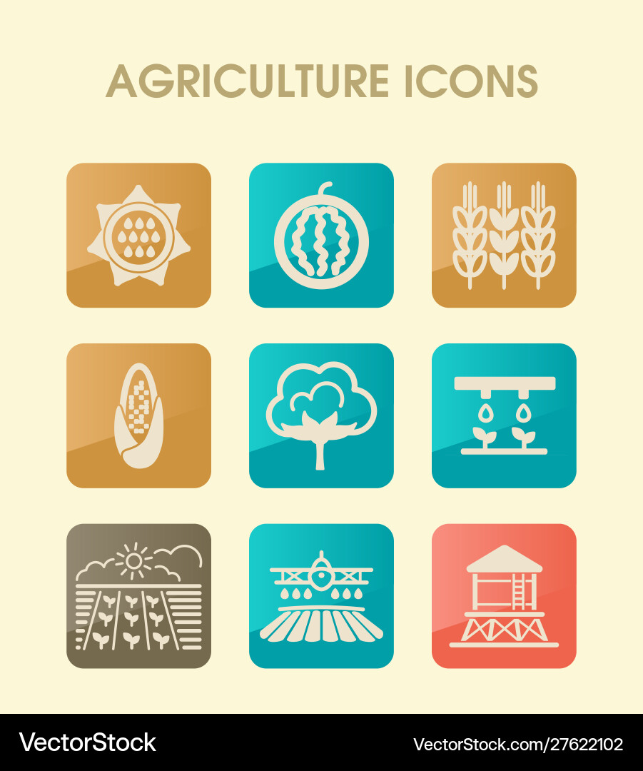 Farm field icon agriculture sign Royalty Free Vector Image