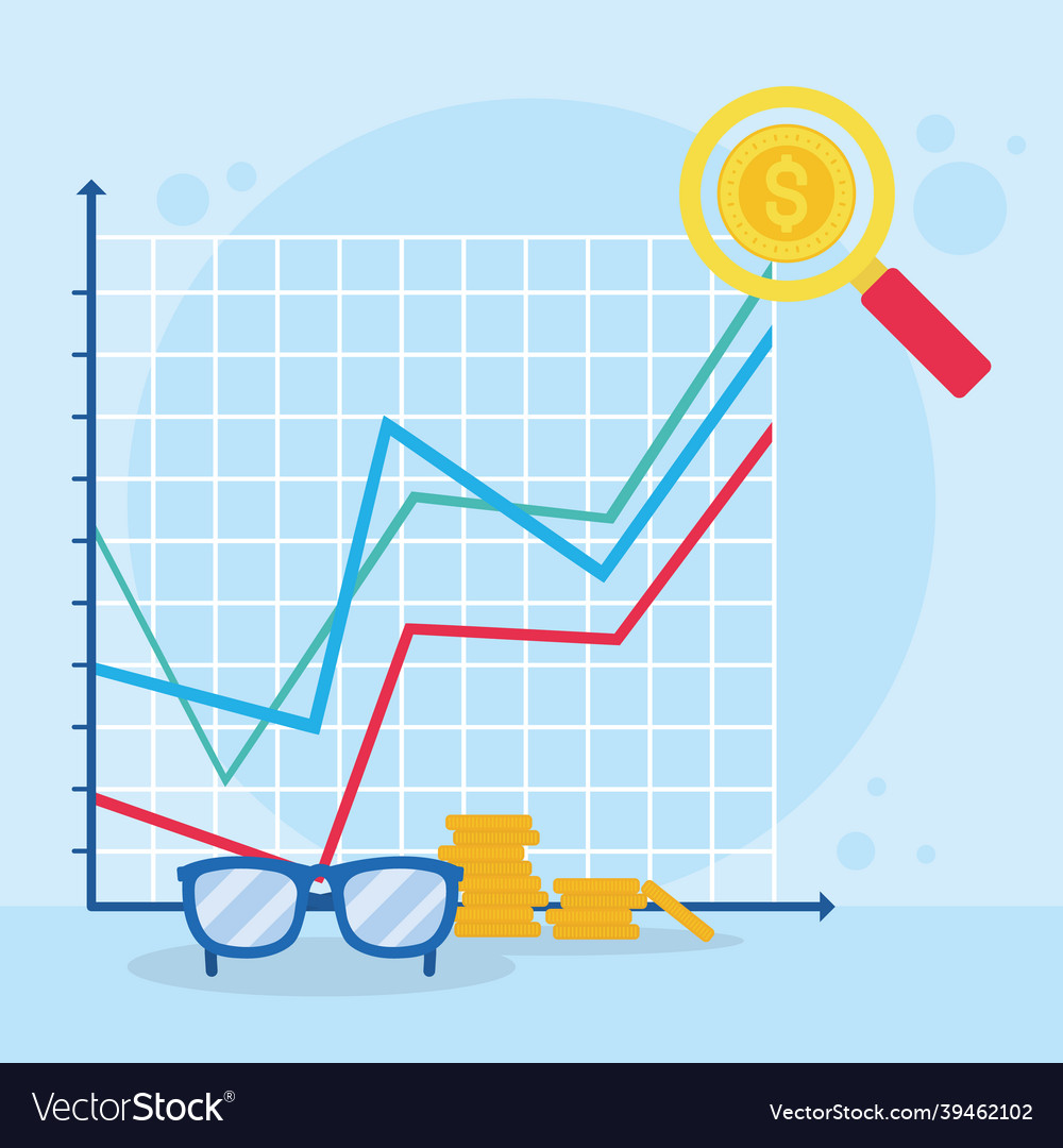 Graphic chart and audit Royalty Free Vector Image