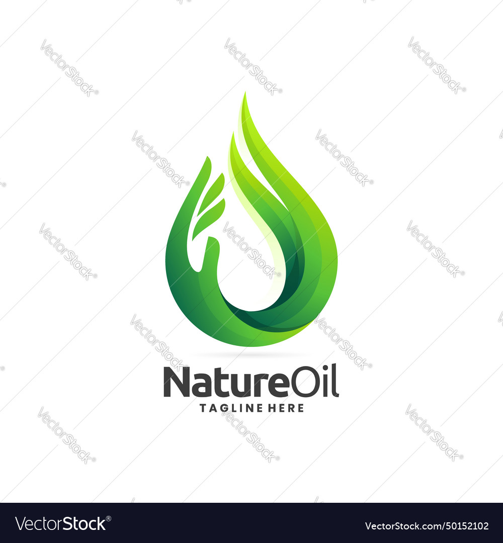 Hand drop logo design Royalty Free Vector Image