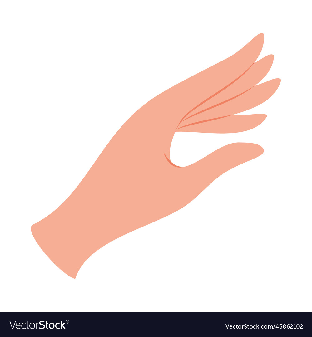Hand human taking Royalty Free Vector Image - VectorStock