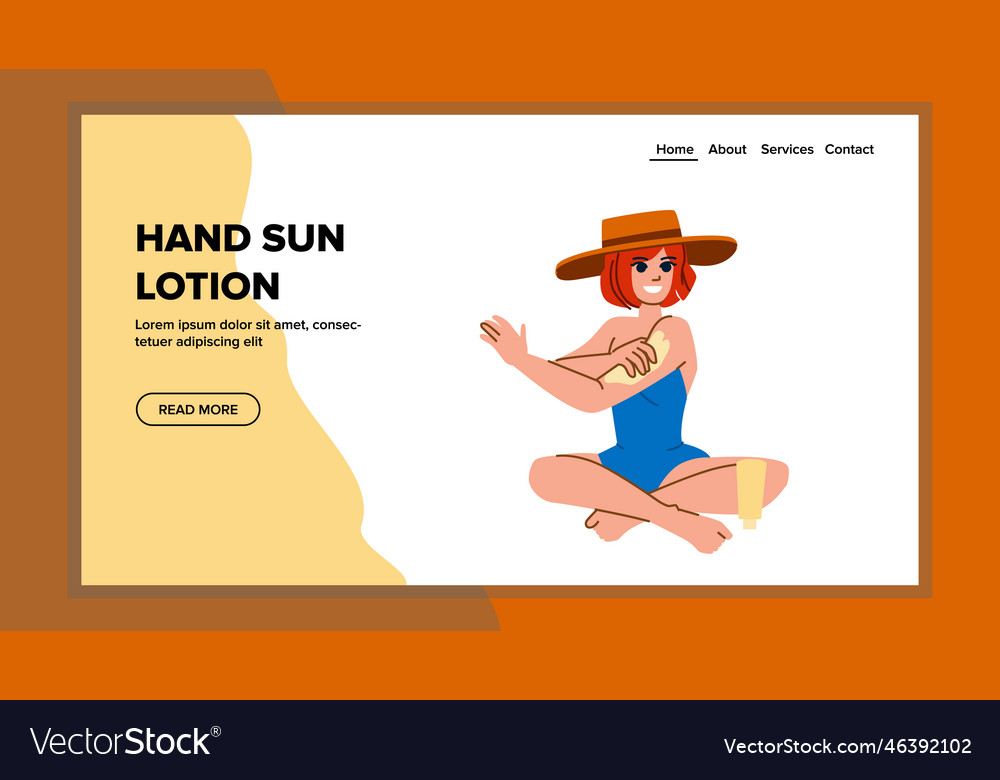 Hand sun lotion Royalty Free Vector Image - VectorStock