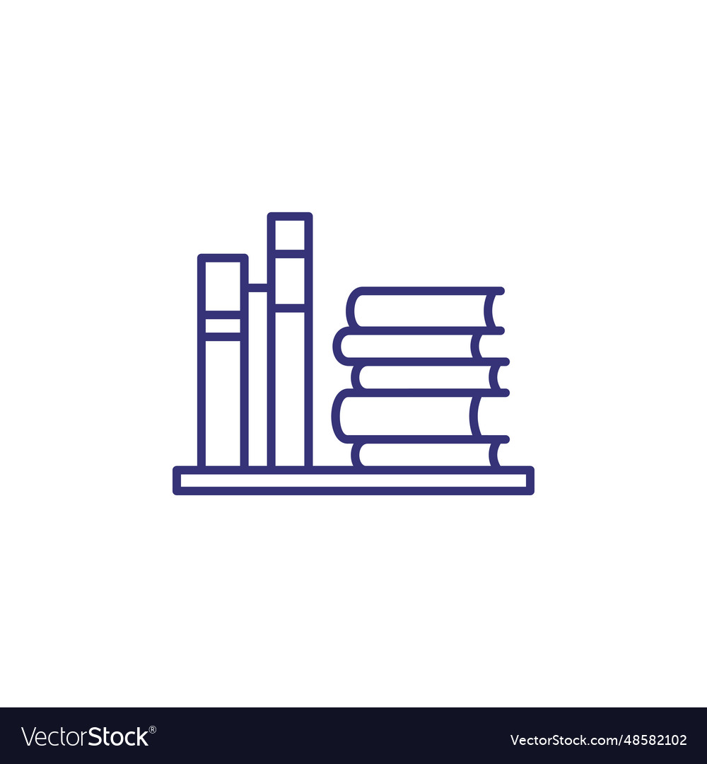 Library line icon Royalty Free Vector Image - VectorStock