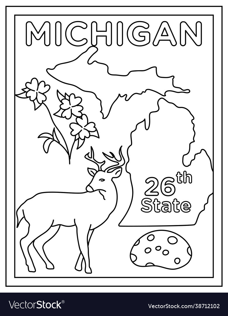 Michigan Royalty Free Vector Image - VectorStock