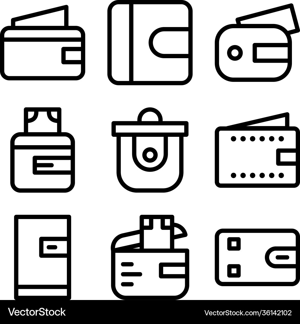 Purse icon or logo isolated sign symbol Royalty Free Vector