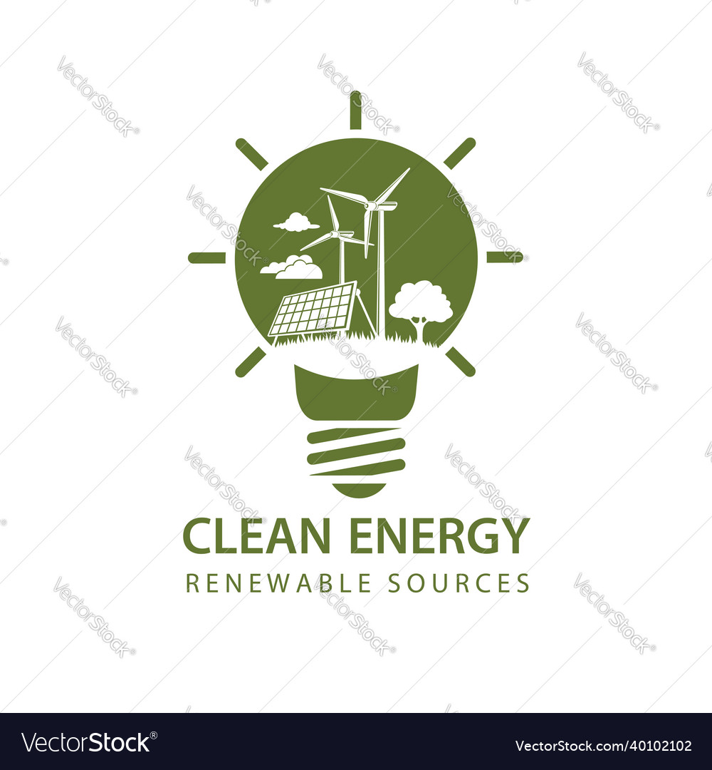 Renewable energy icon Royalty Free Vector Image
