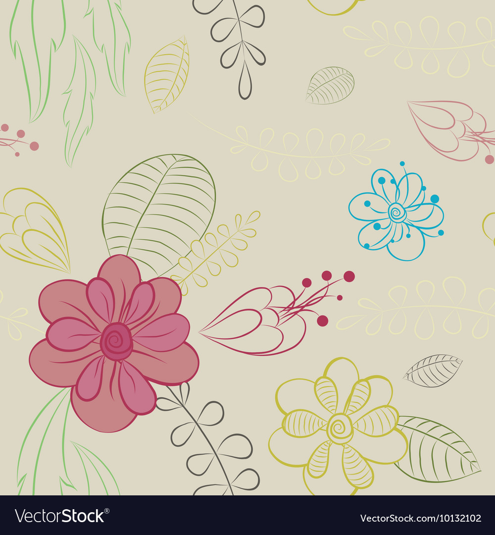 Seamless floral background Royalty Free Vector Image
