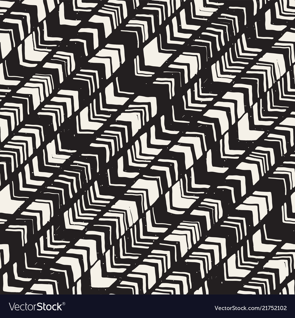 Seamless hand drawn style chevron pattern Vector Image