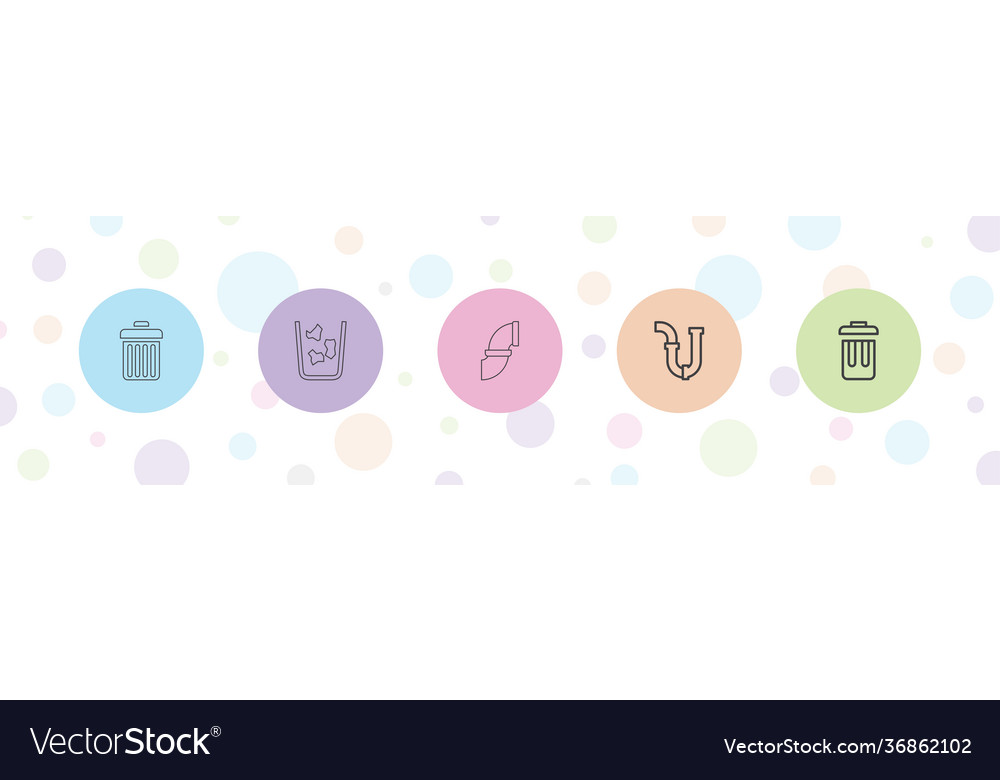 Sewage icons Royalty Free Vector Image - VectorStock