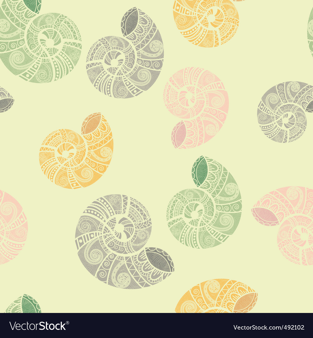 Snail shell seamless Royalty Free Vector Image