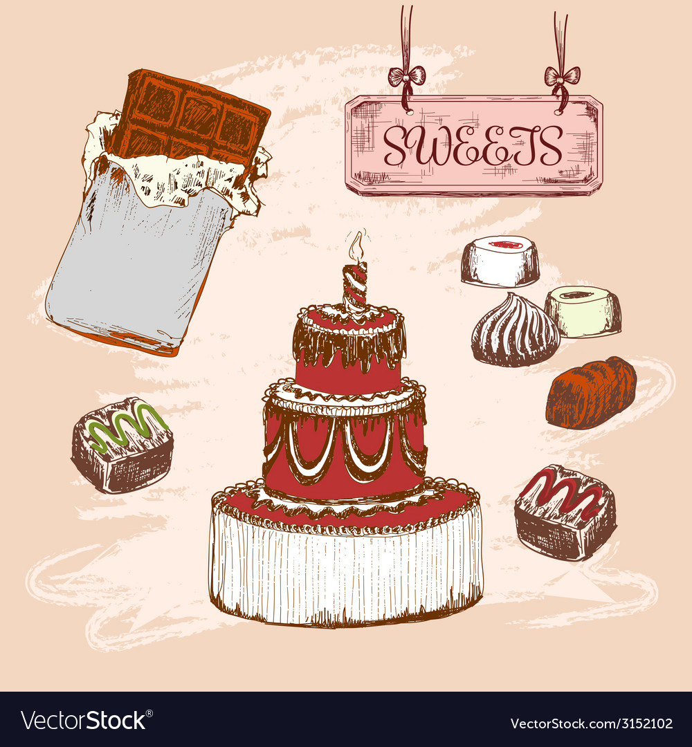 Sweets Royalty Free Vector Image - VectorStock