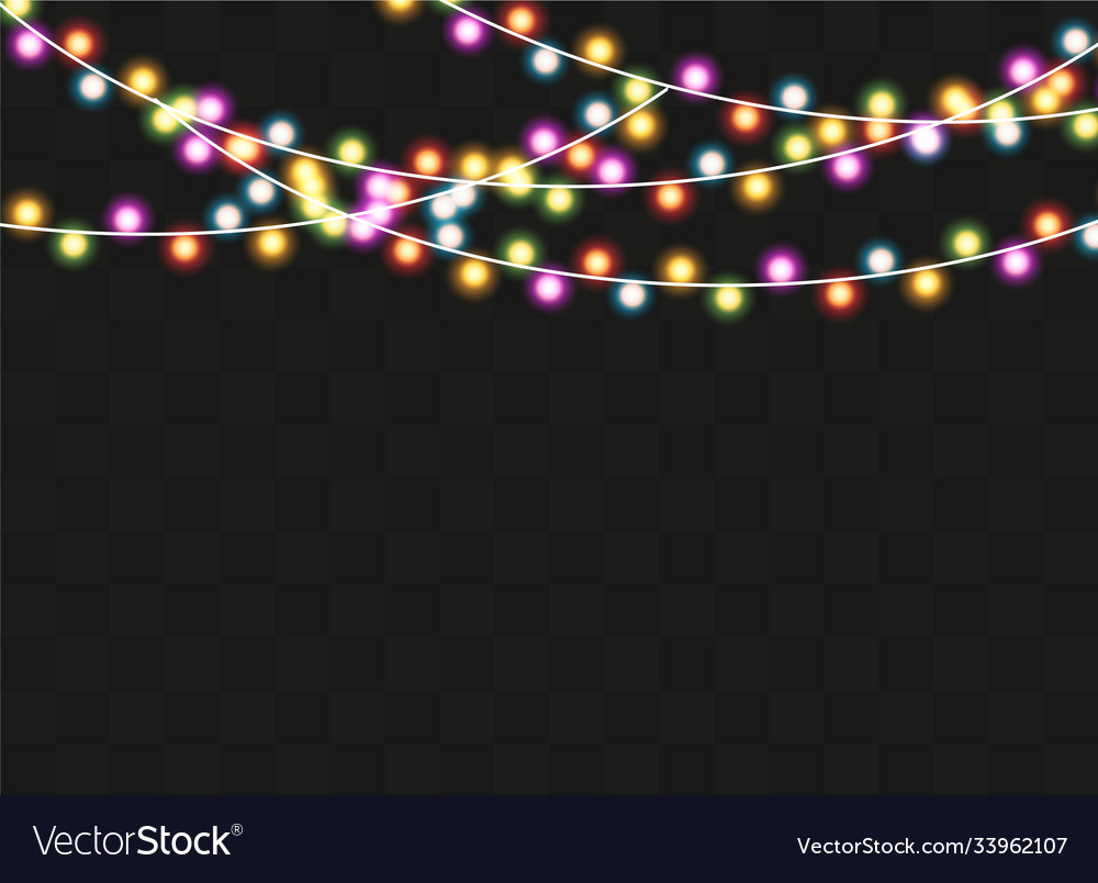 Christmas lights effect Royalty Free Vector Image