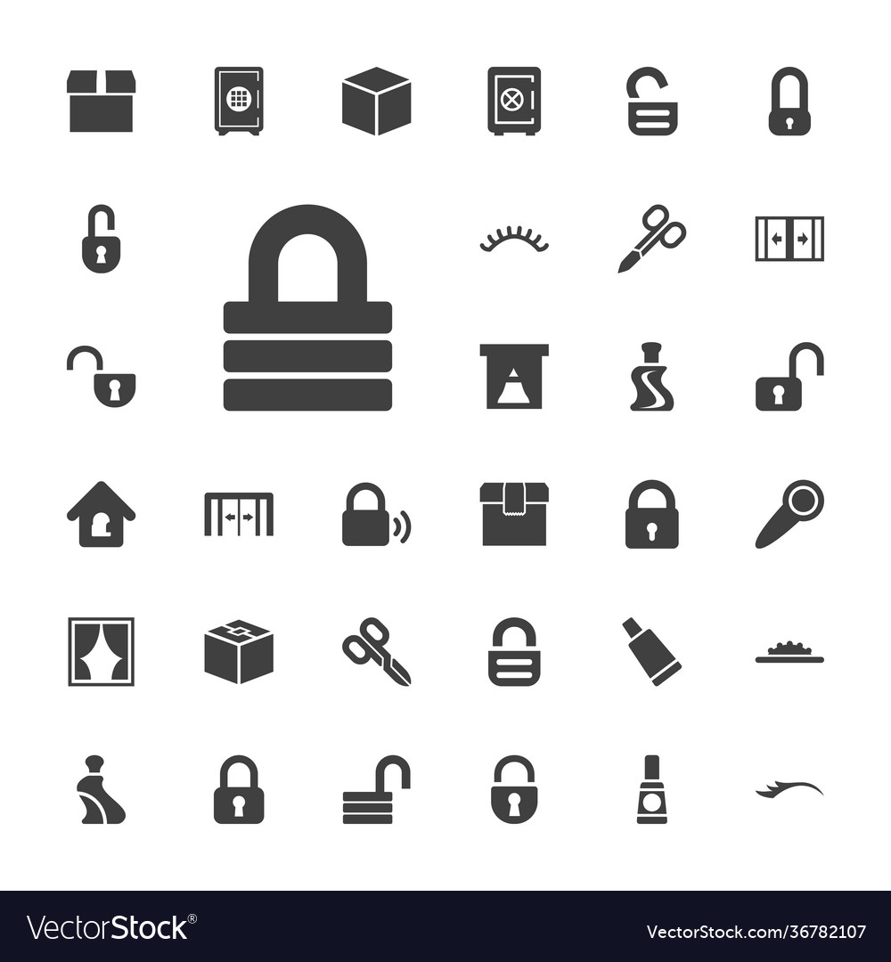 Closed icons Royalty Free Vector Image - VectorStock