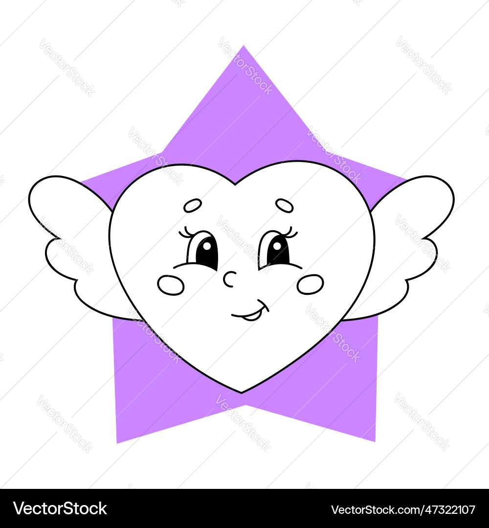 Coloring book for kids cheerful character cute Vector Image