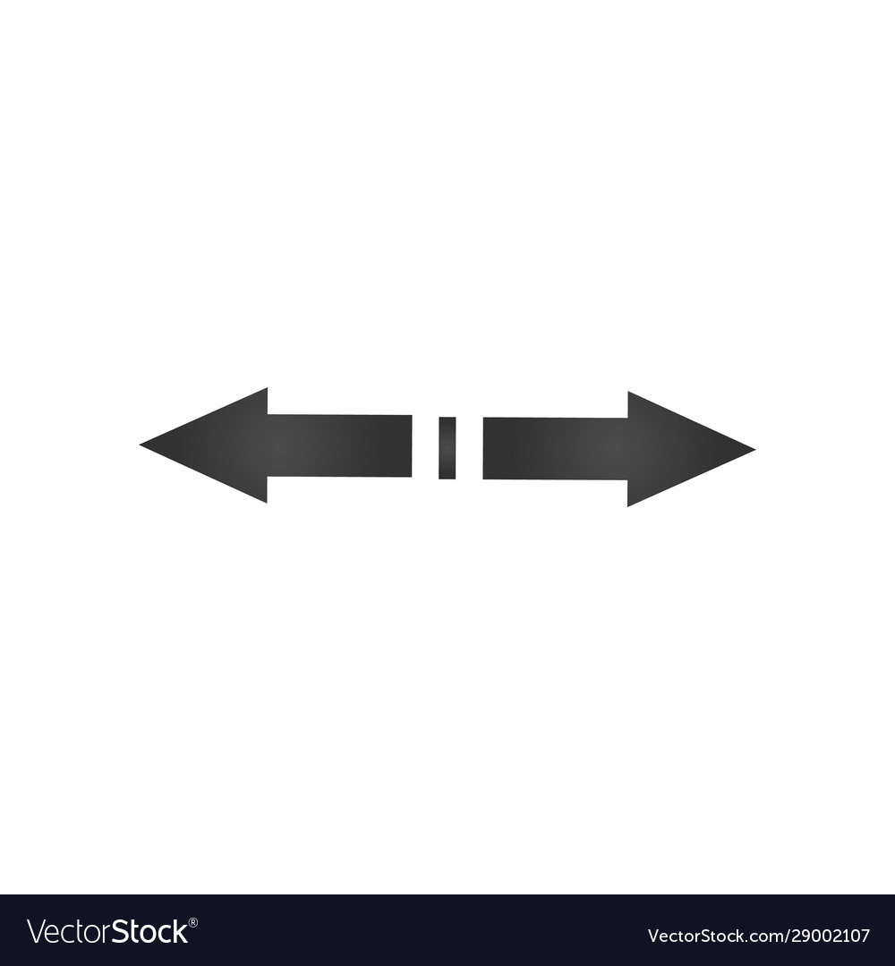 Directional 3d dashed two opposite directions Vector Image