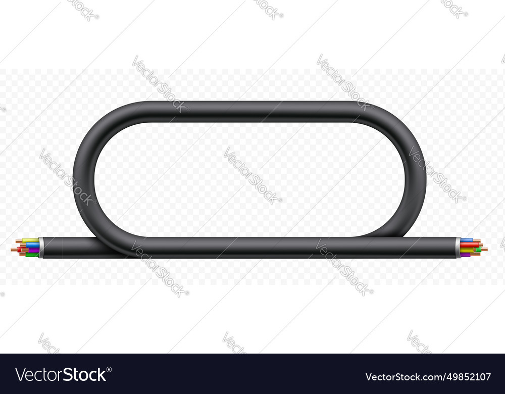 Electrical cable isolated on transparent Vector Image