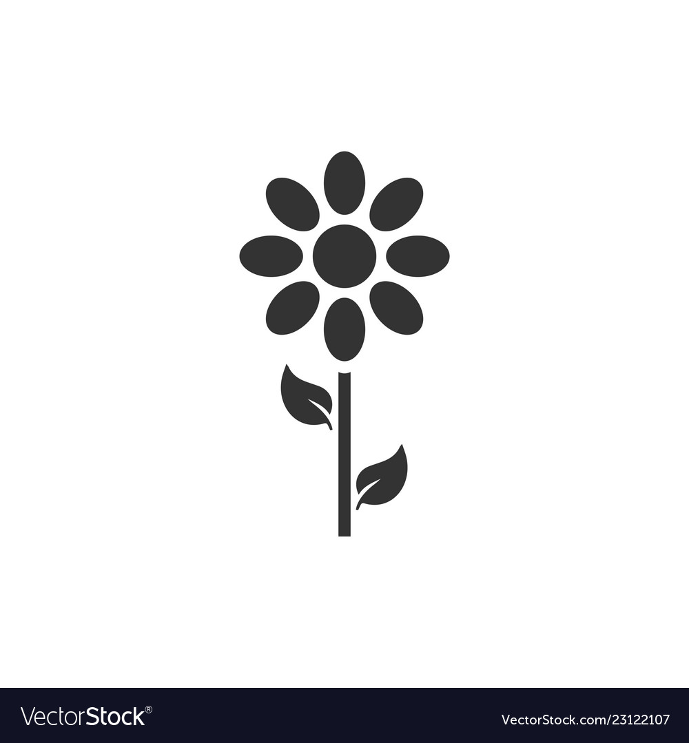 Flower icon flat Royalty Free Vector Image - VectorStock