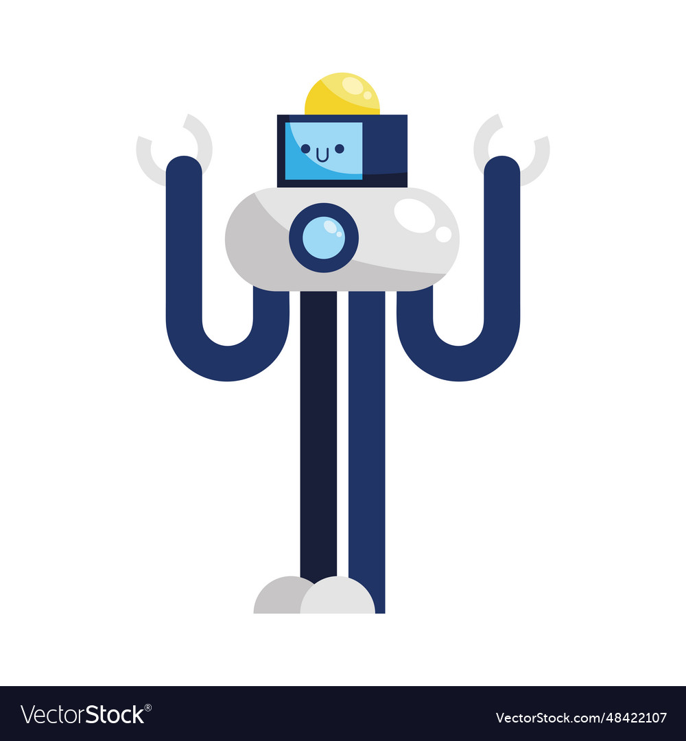 Happy ai robot Royalty Free Vector Image - VectorStock