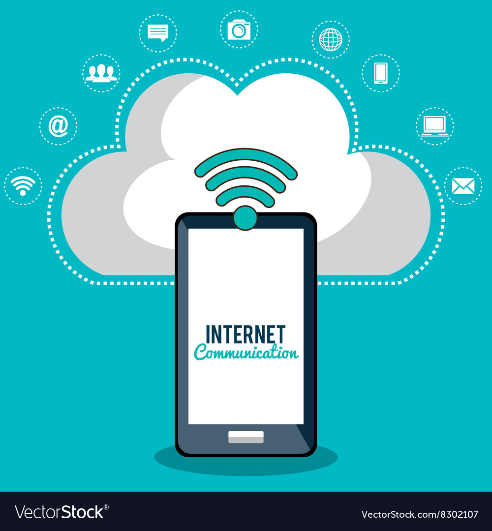 Internet communication design Royalty Free Vector Image