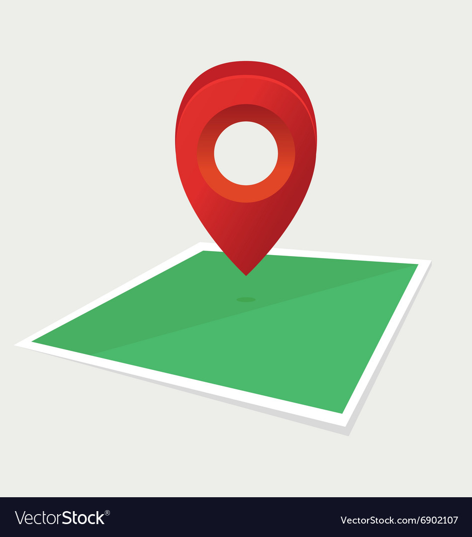 Map pointer on the ground Royalty Free Vector Image