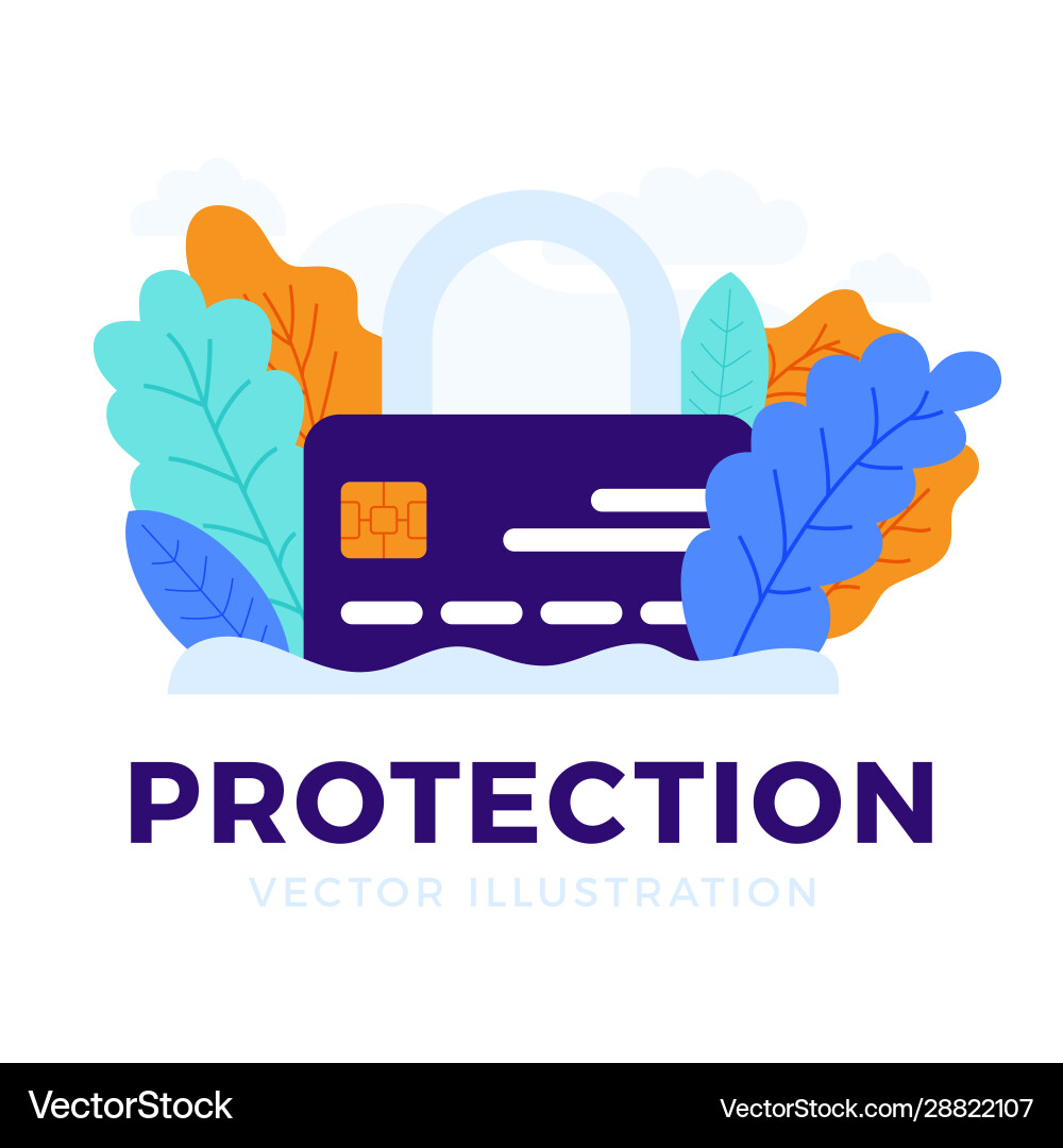 Padlock with credit card stock isolated Royalty Free Vector