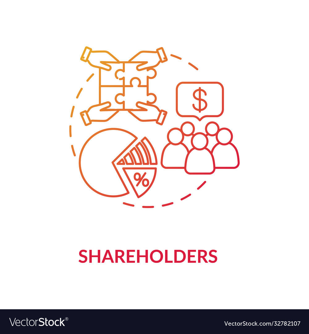Shareholders concept icon Royalty Free Vector Image